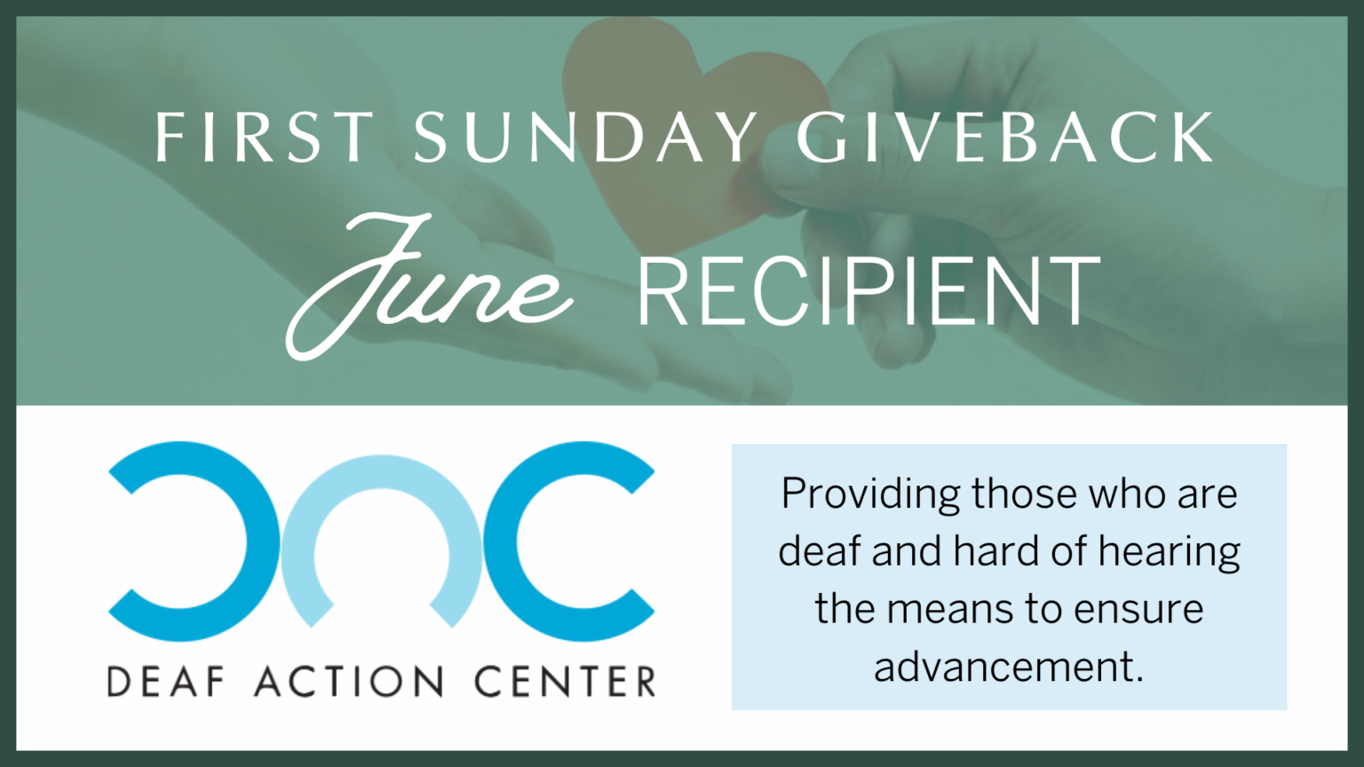 June Giveback Recipient – Deaf Action Center - First Unitarian Church ...