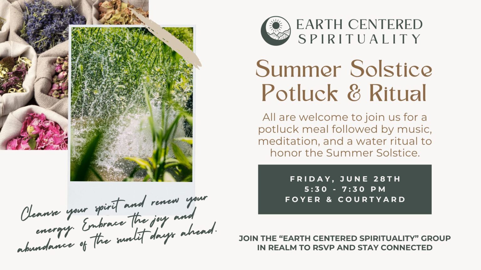 Summer Solstice Potluck & Ritual hosted by Earth Centered Spirituality ...