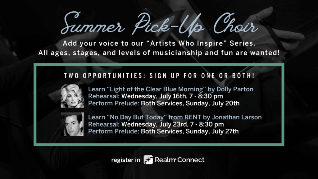Summer Pick-Up Choir - Add your voice to our Artists Who Inspire series ...