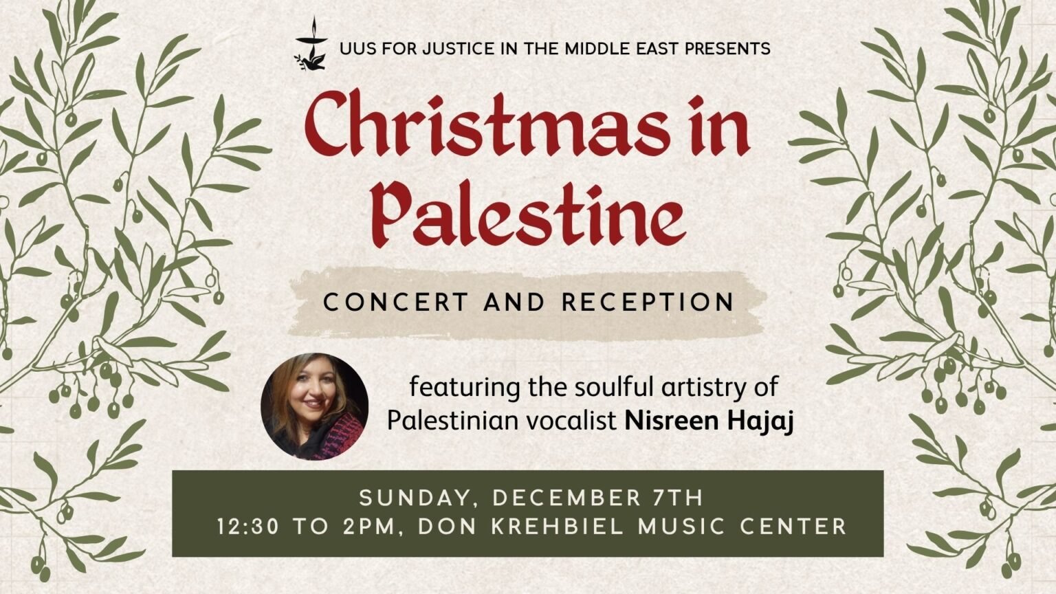 Christmas in Palestine - Concert & Reception - December 7 - First ...